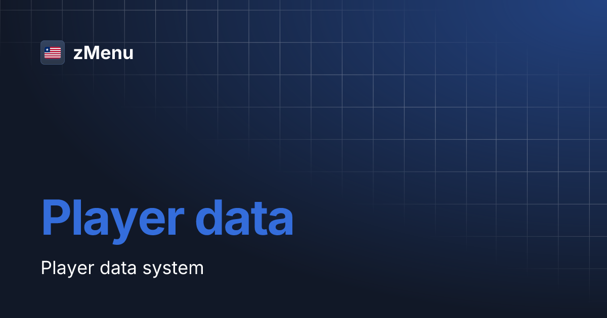 Player data | zMenu